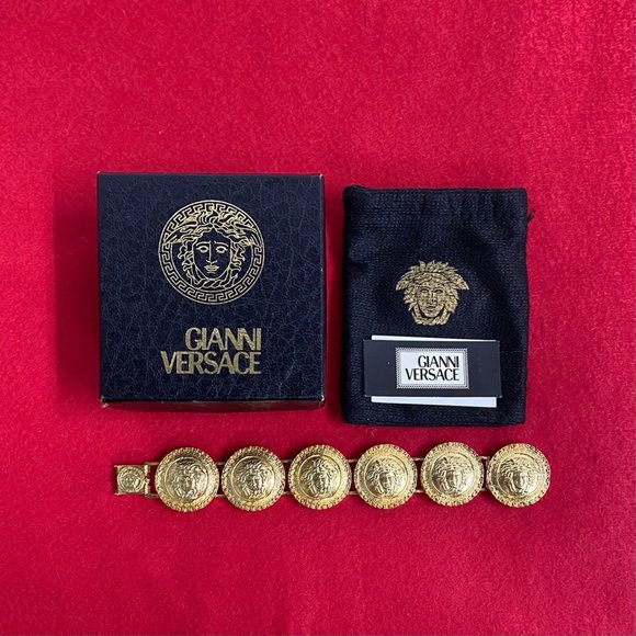 OTHERS | Jewelry | Versace Medusa Coin Motif Bracelet Bangle Gold P025 ...